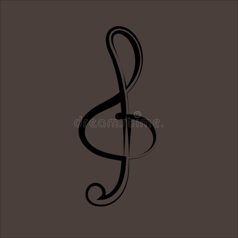 Ejemplo De Una Clave Negra Aislada En Blanco Ilustración del Vector ...