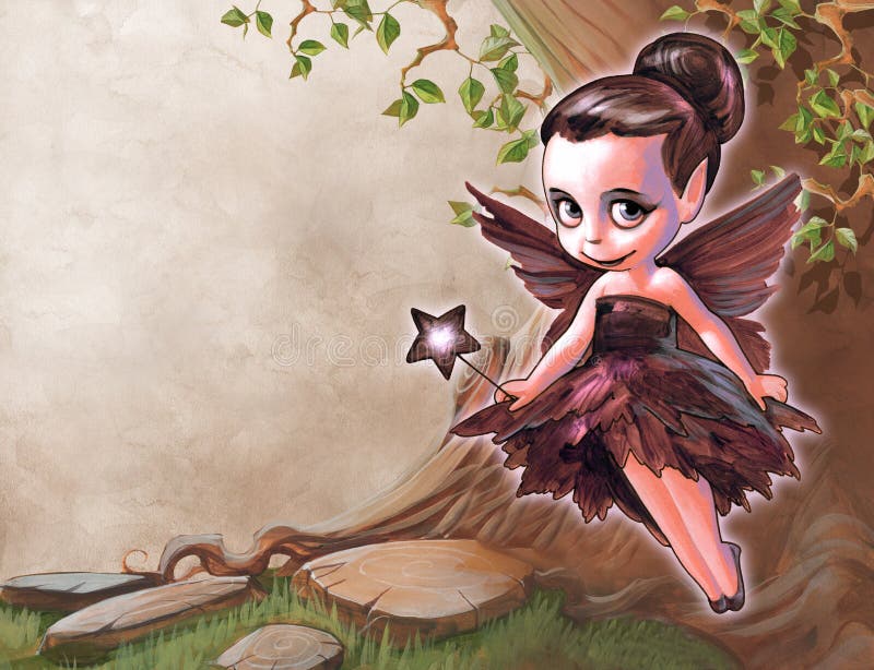 Ejemplo de una hada bonita stock de ilustración. Ilustración de ejemplo ...