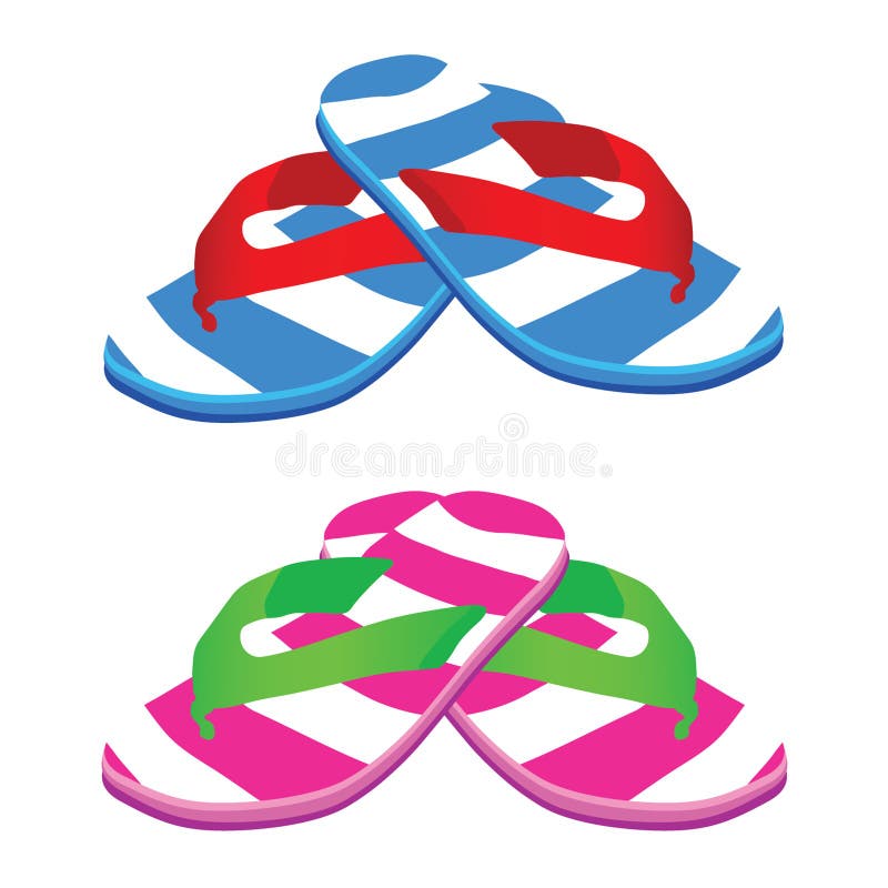 Ejemplo Del Arte Del Vector De La Chancleta Ilustración del Vector ...