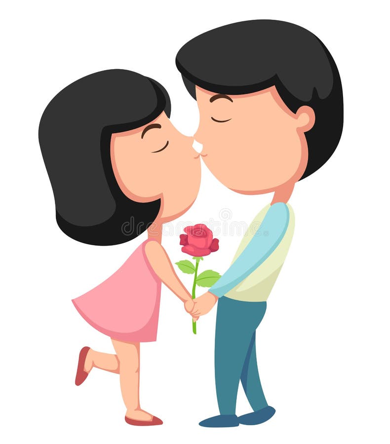 Ejemplo del beso, vector ilustración del vector. Ilustración de beso ...