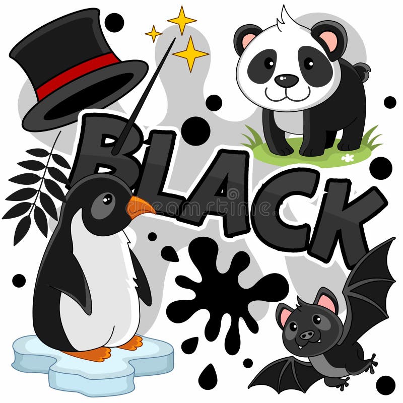 Ejemplo del color negro ilustración del vector. Ilustración de palo ...