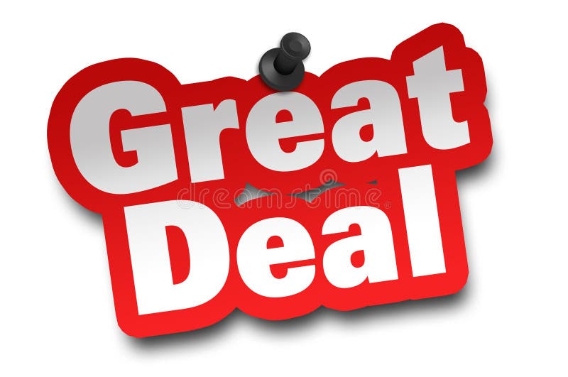 Ejemplo Del Concepto 3d De La Gran Oferta Aislado Stock de ilustración ...