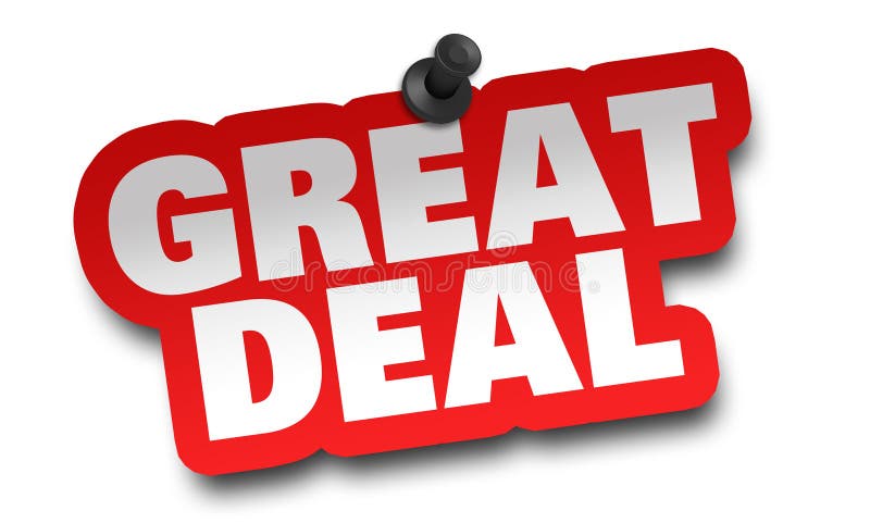 Ejemplo Del Concepto 3d De La Gran Oferta Aislado Stock de ilustración ...