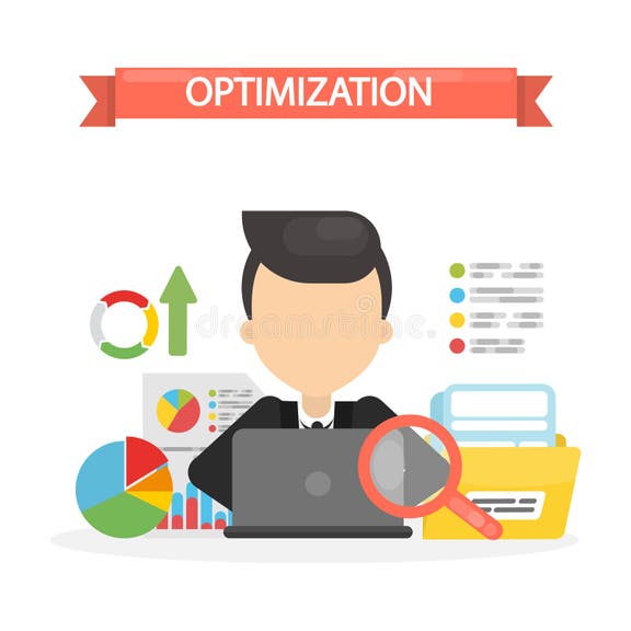 Ejemplo Del Concepto De La Optimización Ilustración del Vector ...