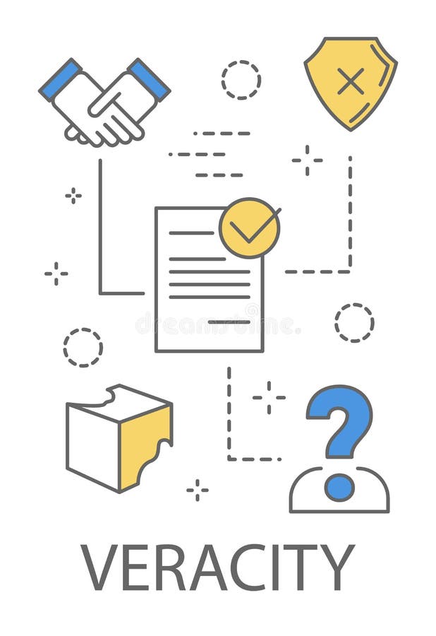 Ejemplo Del Concepto De La Veracidad Ilustración del Vector ...