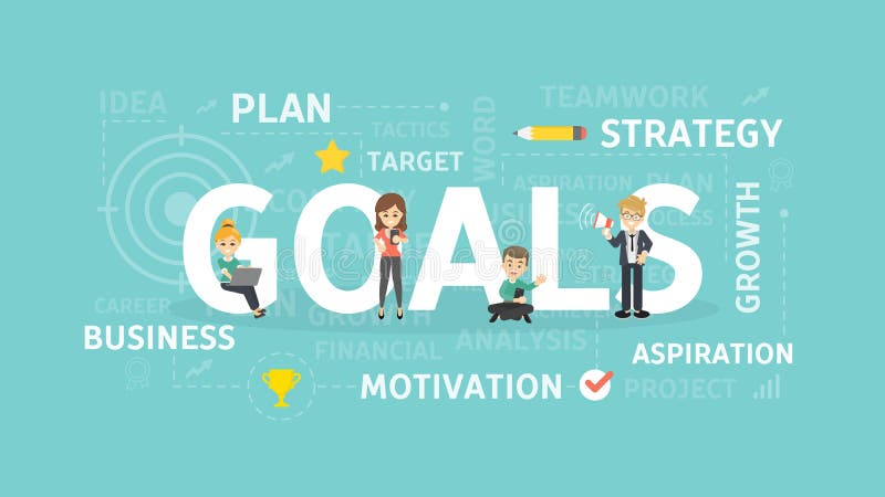 Ejemplo Del Concepto De Las Metas Ilustración del Vector - Ilustración ...