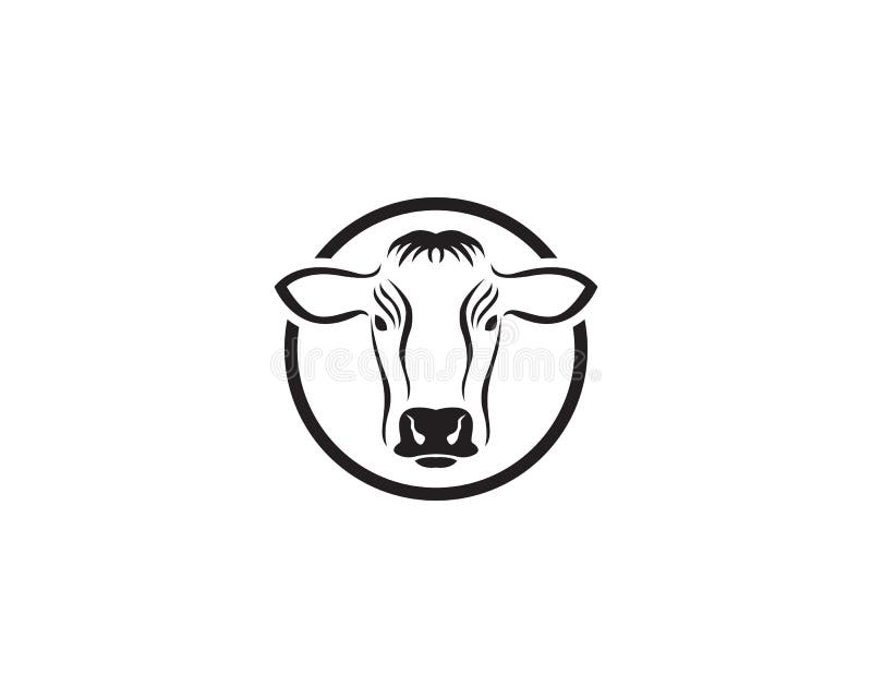 Ejemplo Del Icono Del Vector De Logo Template De La Vaca Ilustración ...