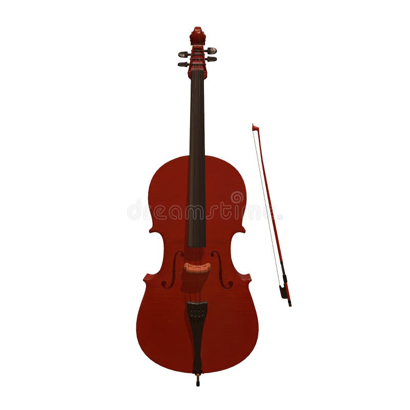 Ejemplo Del Instrumento Musical 3d Del Violoncelo Stock de ilustración ...