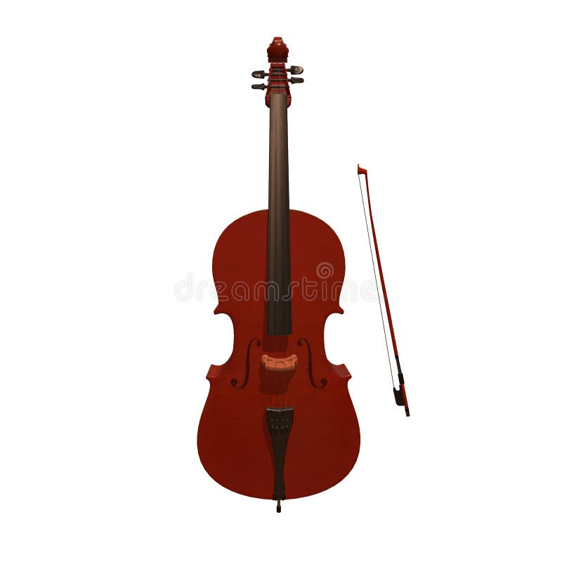 Ejemplo Del Instrumento Musical 3d Del Violoncelo Stock de ilustración ...