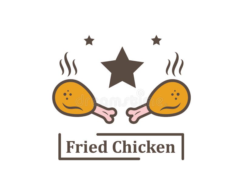Ejemplo Del Logotipo Del Icono Del Ala De Pollo Frito Ilustración del ...