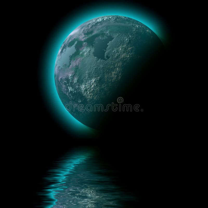 Ejemplo Del Mar Del Espacio Del Planeta Stock de ilustración ...