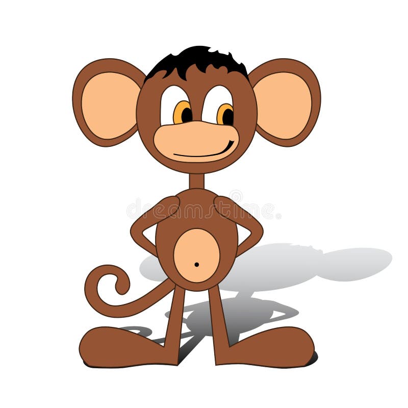 Ejemplo Del Mono De La Historieta Ilustración del Vector - Ilustración ...