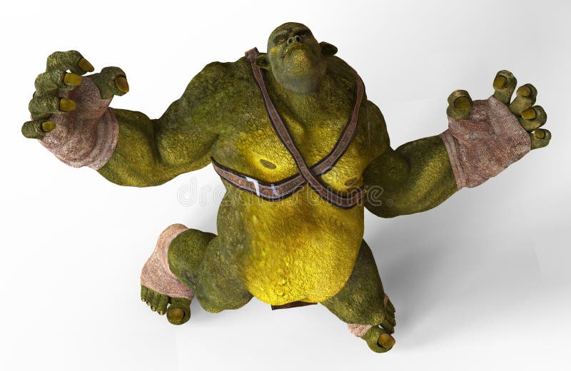 Ejemplo del ogro 3D stock de ilustración. Ilustración de monstruo ...