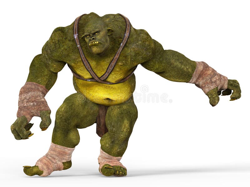 Ejemplo del ogro 3D stock de ilustración. Ilustración de guerra - 79041159