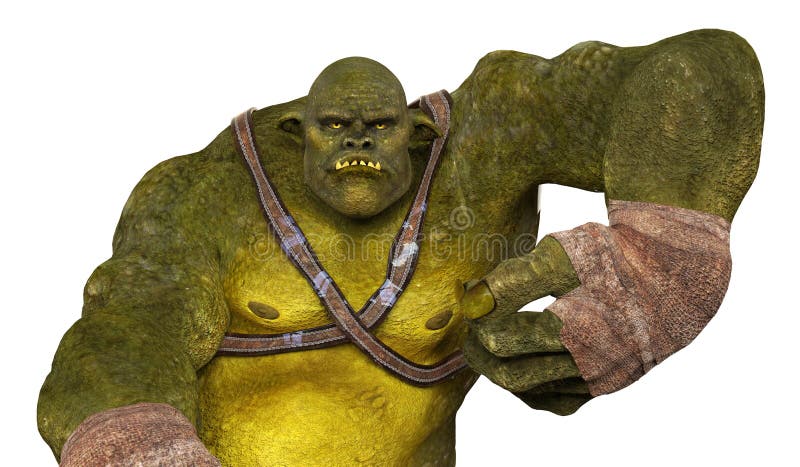 Ejemplo del ogro 3D stock de ilustración. Ilustración de verde - 79041946