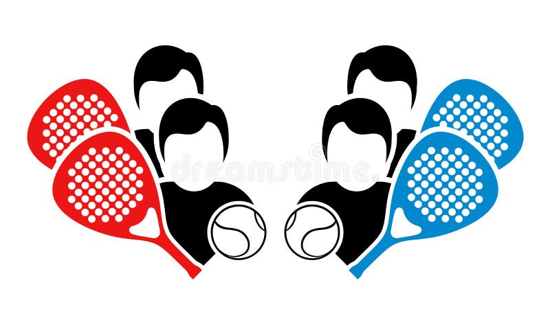 Símbolo azul del padel ilustración del vector. Ilustración de icono ...
