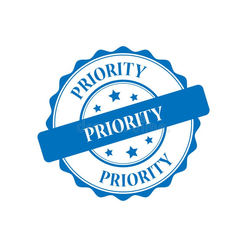 Ejemplo Del Sello De La Prioridad Ilustración del Vector - Ilustración ...