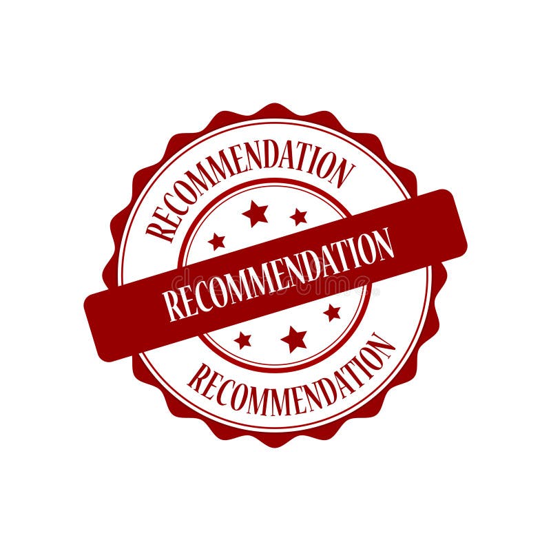 Ejemplo Del Sello De La Recomendación Ilustración del Vector ...