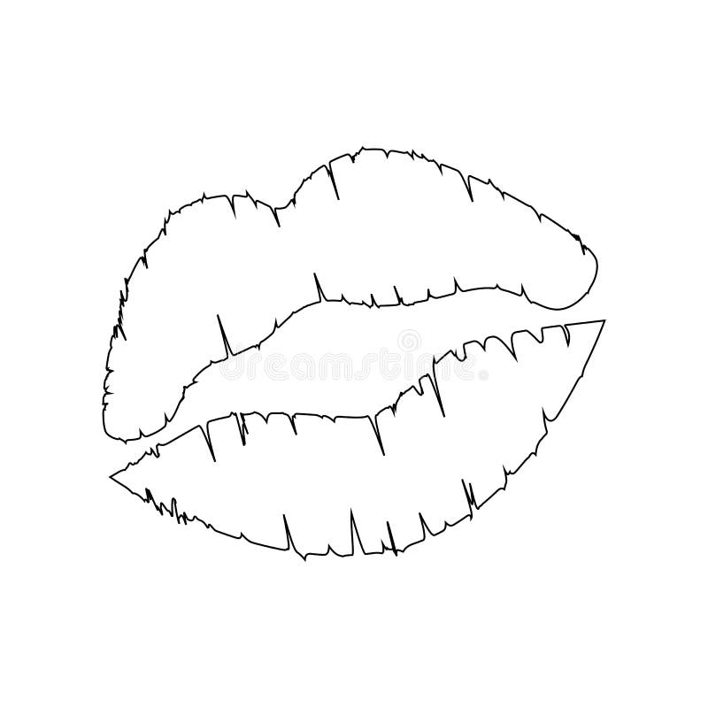 Ejemplo Del Vector Del Beso Ilustración del Vector - Ilustración de ...