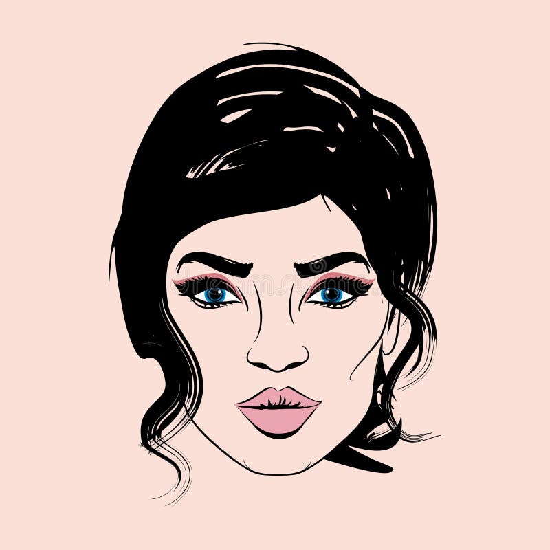 Ejemplo Del Vector Del Bosquejo De La Cara De La Mujer Ilustración del ... Ejemplo Del Vector Del Bosquejo De La Cara De La Mujer Ilustración del ...
