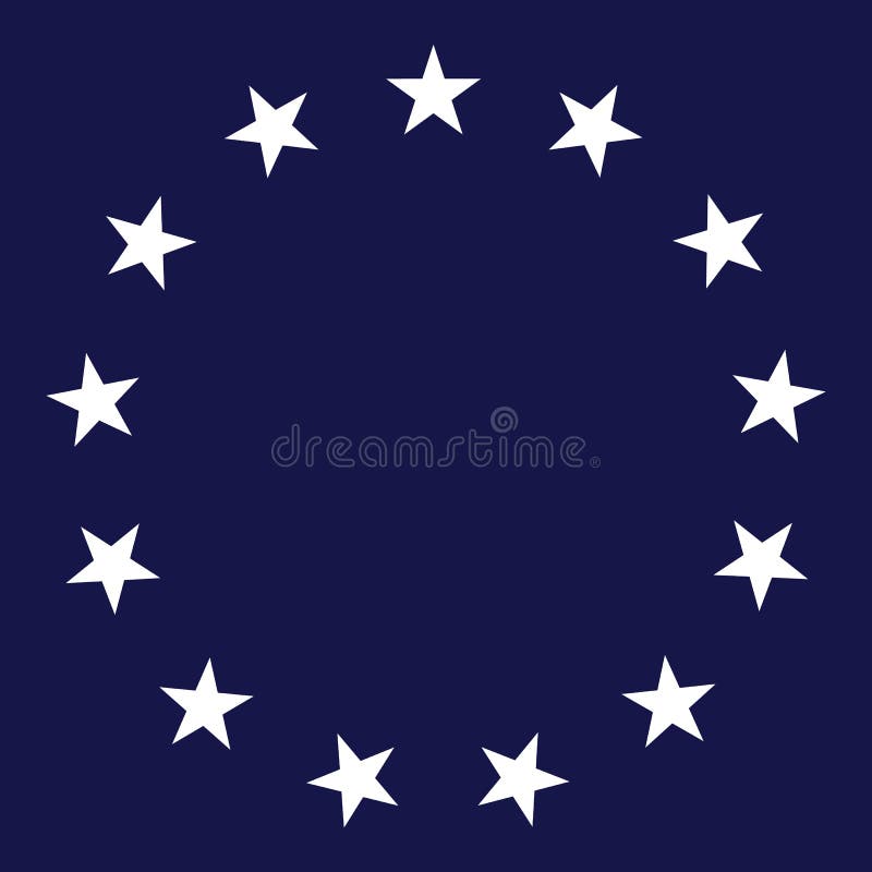 Ejemplo Del Vector Del Círculo De 13 Estrellas Ilustración del Vector ...