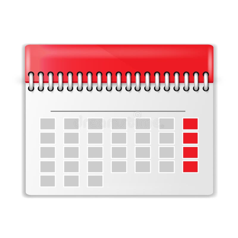 Ejemplo Del Vector Del Calendario En Blanco Ilustración del Vector ...