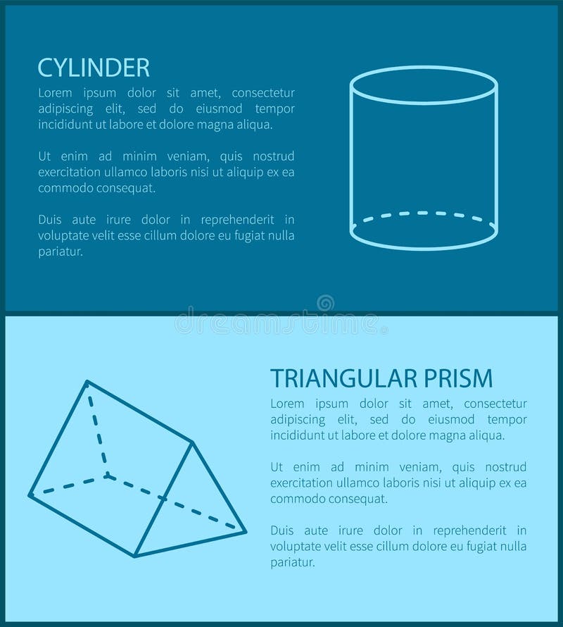 Figura Geométrica De La Prisma Triangular En Color Negro Ilustración ...