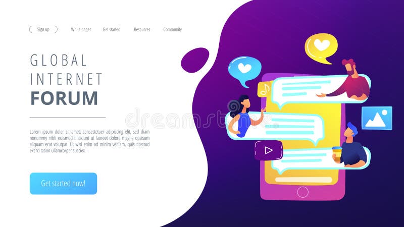 Ejemplo Del Vector Del Concepto Del Foro De Internet Ilustración del ...