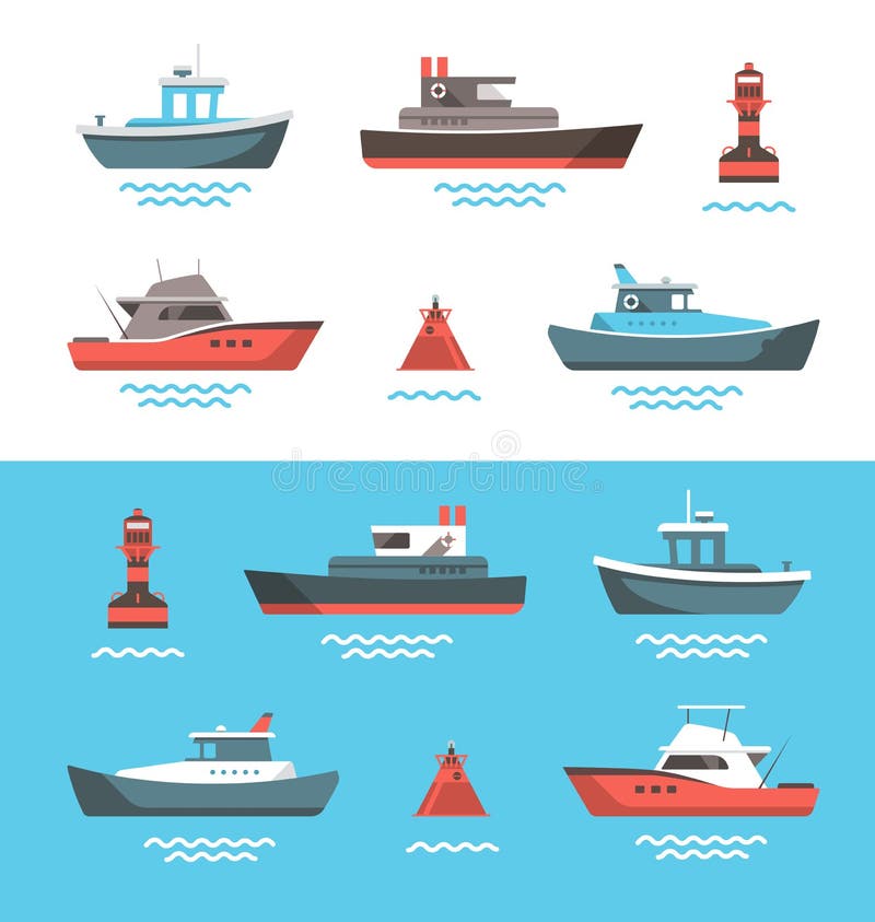 Ejemplo Del Vector De Barcos Ilustración del Vector - Ilustración de ...