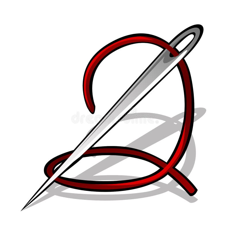 Ejemplo Del Vector De La Aguja Con El Hilo Ilustración del Vector ...