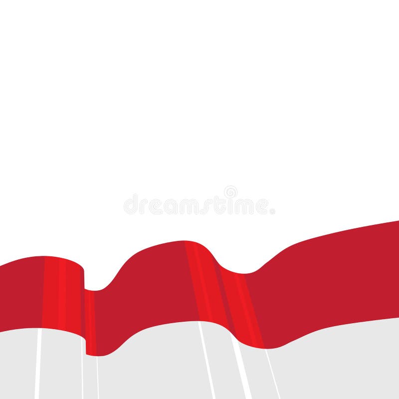Ejemplo Del Vector De La Bandera De Indonesia Ilustración Del Vector