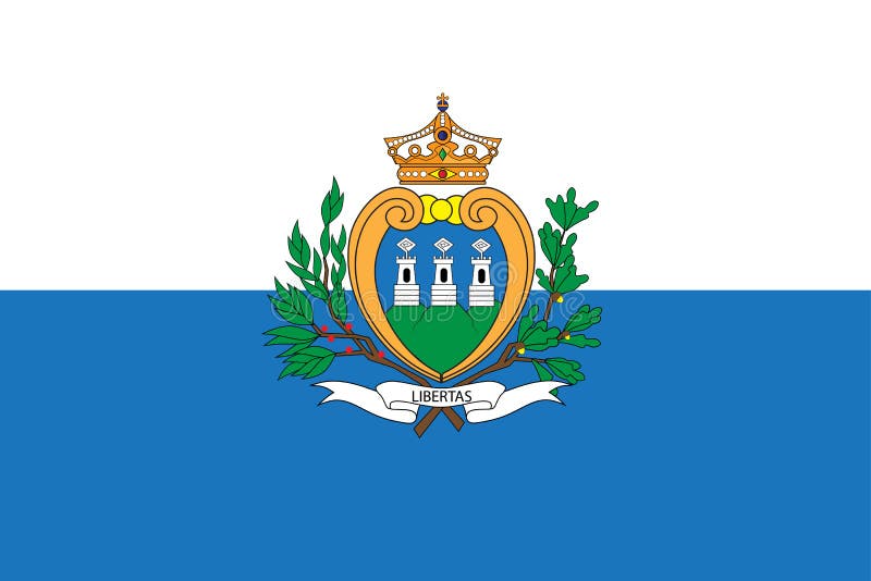 Ejemplo Del Vector De La Bandera De San Marino Bandera De San Marino
