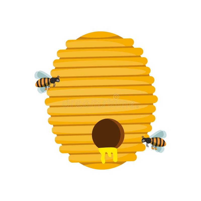 Ejemplo Del Vector De La Colmena De La Abeja Stock de ilustración ...
