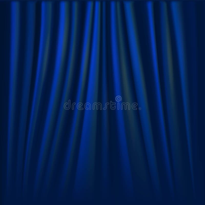 Ejemplo Del Vector De La Cortina Azul Ilustración del Vector ...