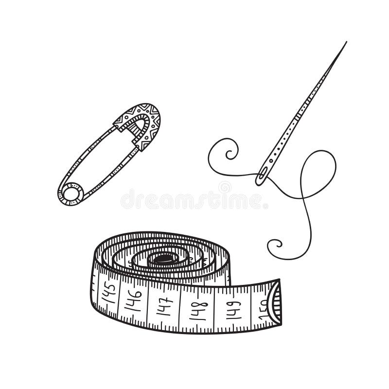 Ejemplo Del Vector De La Costura, Herramientas De Costura Ilustración ...