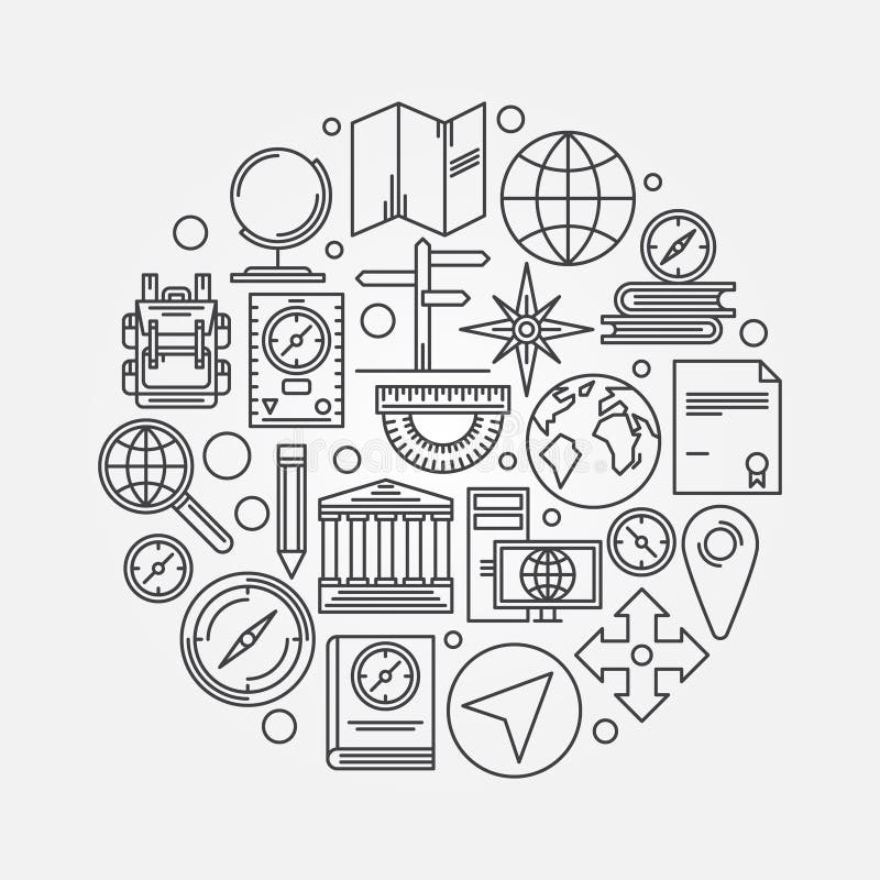 Ejemplo Del Vector De La Geografía Ilustración del Vector - Ilustración ...