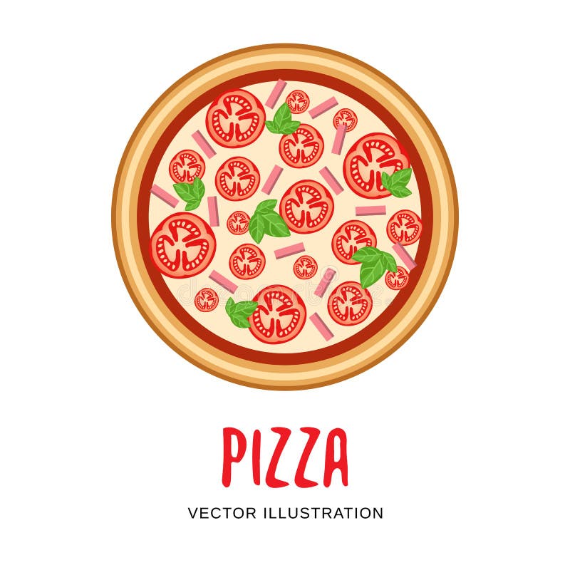 Ejemplo Del Vector De La Pizza Italiana Stock de ilustración ...