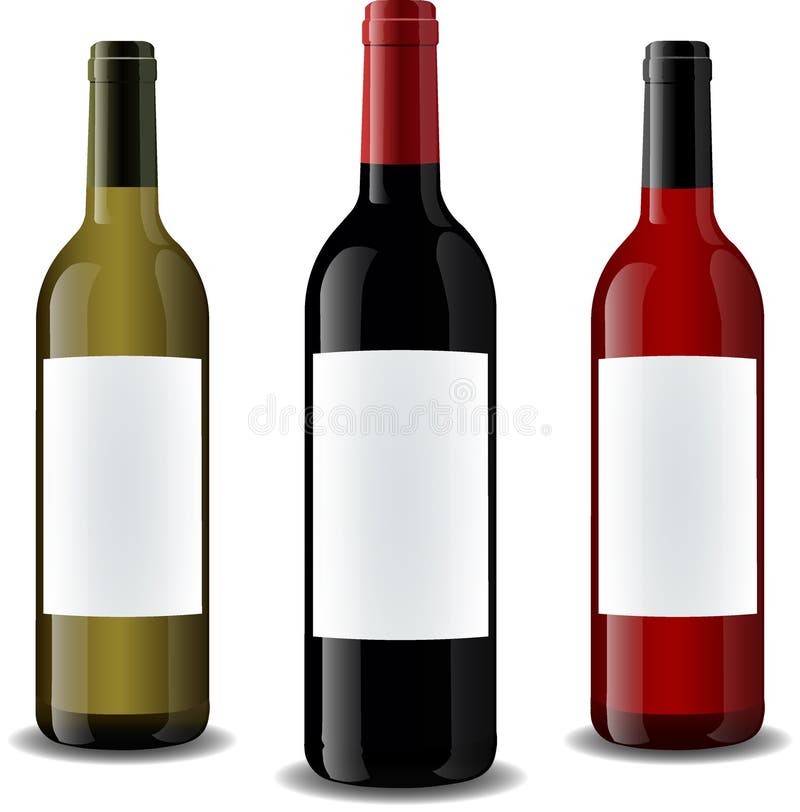 Ejemplo Del Vector De Las Botellas De Vino Ilustración del Vector ...