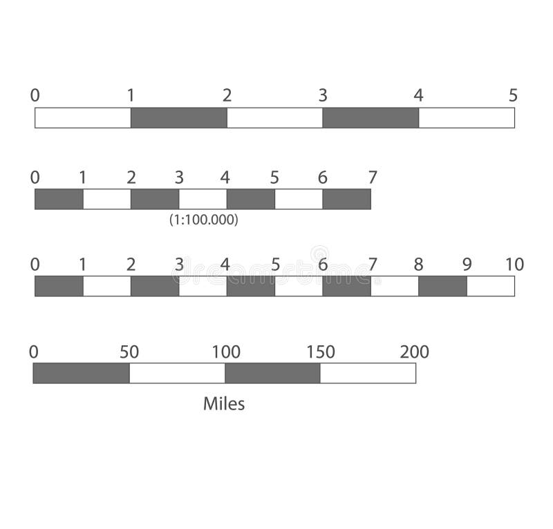 Ejemplo Del Vector De Las Escalas De Mapa Ilustración del Vector ...