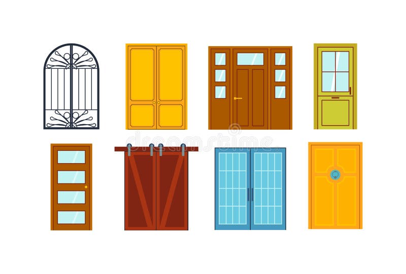 Ejemplo Del Vector De Las Puertas Ilustración del Vector - Ilustración ...
