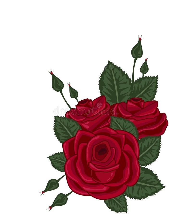 Ejemplo Del Vector De Las Rosas Rojas Ilustración del Vector ...