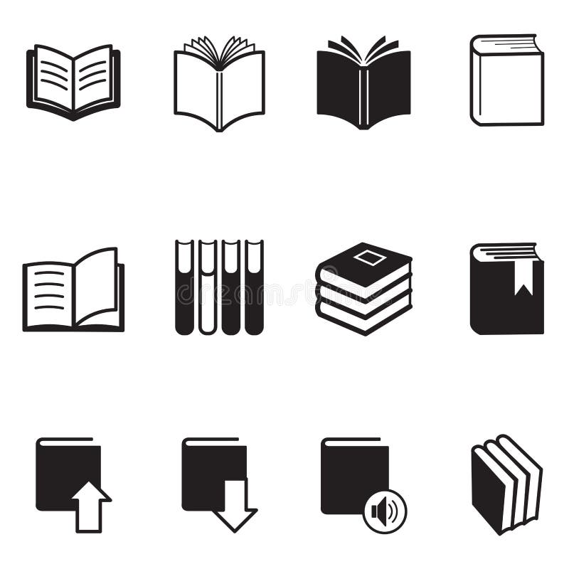 Ejemplo Del Vector De Los Iconos Del Libro Ilustración del Vector ...