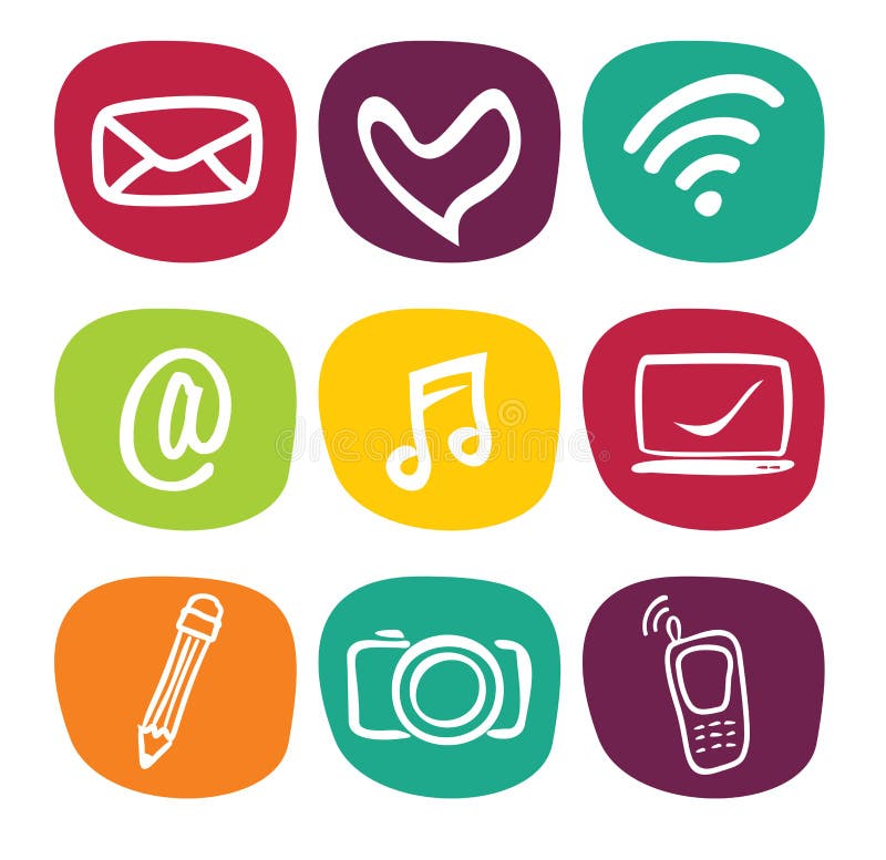 Iconos del Web ilustración del vector. Ilustración de icono - 30201714