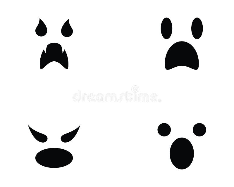 Ejemplo Del Vector De Los Iconos Del Fantasma Ilustración del Vector ...