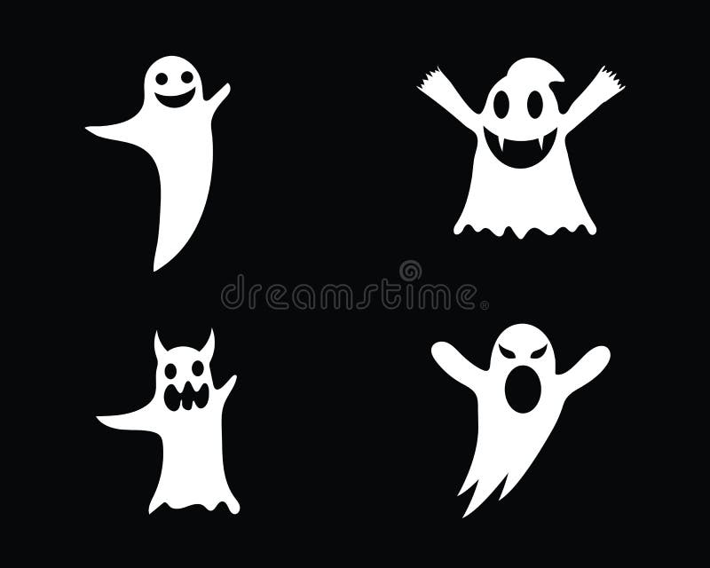 Ejemplo Del Vector De Los Iconos Del Fantasma Ilustración del Vector ...