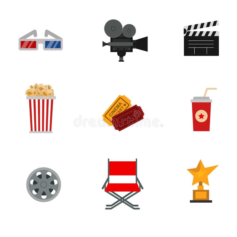 Ejemplo Del Vector De Los Símbolos Del Cine Ilustración del Vector ...