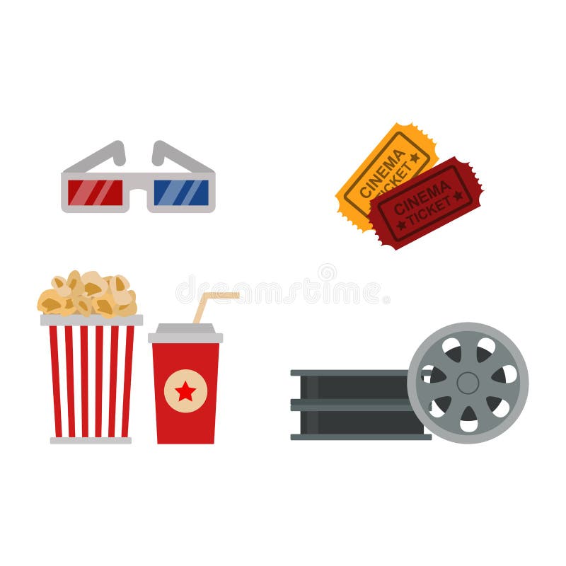 Ejemplo Del Vector De Los Símbolos Del Cine Ilustración del Vector ...