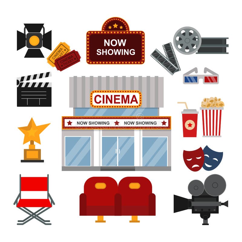 Ejemplo Del Vector De Los Símbolos Del Cine Ilustración del Vector ...
