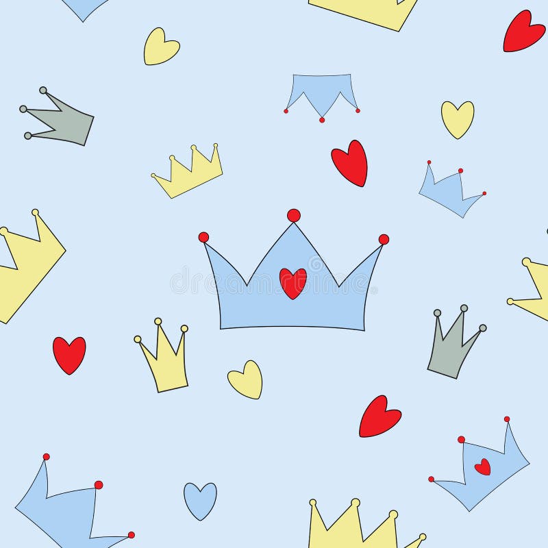 Ejemplo Del Vector De Príncipe Seamless Pattern Background Ilustración ...