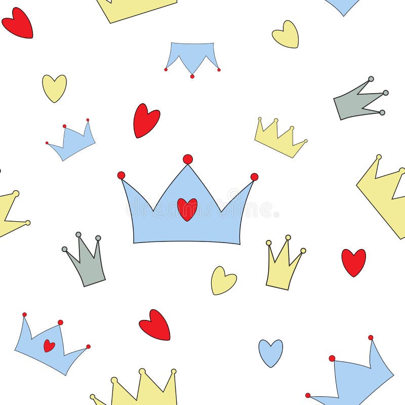 Ejemplo Del Vector De Príncipe Seamless Pattern Background Ilustración ...